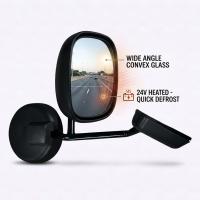 China SHACMAN Truck Main Rearview Mirror Assembly 24V Heated Wide Angle Heavy Duty for sale