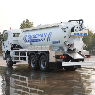 China SHACMAN F3000 6x4 Sewage Suction Truck 15000L Heavy Duty Vacuum Sludge Tanker Euro II for Africa Middle East for sale