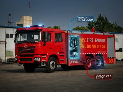 China SHACMAN F3000 6x4 Fire Rescue Truck Emergency Rescue Fire Engine with Equipment Compartment for sale
