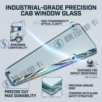 China SHACMAN F3000 Truck Cab Corner Window Glass DZ1600350018 Tempered Quarter Glass Replacement for sale
