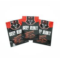 China Customized Thickness Ziplock Packaging Bags with Custom Logo Window Beef Jerky Dried Food Snack Foil Plastic Stand Pouch for sale