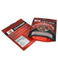 China Food Grade Material Frosted Window Stand Up Pouch Resealable Ziplock Smell Proof Foil Mylar Bags Gravnre Printing Jerky Beef Packaging for sale