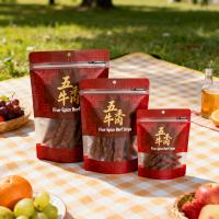 China PE Plastic Printed Matte Beef Jerky Packaging Bags Food Grade Safe Portable Recyclable Zipper Top Re-sealable Packaging for sale