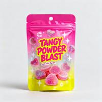 China PE al Plastic Zipper Top Digital Printing HD Matte Candy Bags Hot Stamping Embossing Holographic Mylar Bag Smell Proof 35g Candy Chocolate Bar Plasticbag for sale
