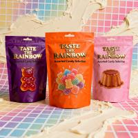 China PE al Plastic Zipper Top Digital Printing HD Matte Candy Bags Hot Stamping Embossing Holographic Mylar Bag Smell Proof 35g Candy Chocolate Bar Plasticbag for sale