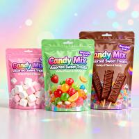 China Food Grade Custom Order Personalized Custom Candy Bag Matte Sandblasted Holographic Mylar Bag Smell Proof 3.5g Stand up Pouch Zipper Aluminum Foil Bag for sale