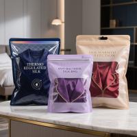 China Custom Order Custom Clothing Packaging Bag Recyclable Repeat Seal Plastic Bag Printed Apparel Packaging Pajamas Pants Socks for sale