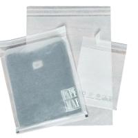 China Laminated Material Custom Vela Glassine Paper Bags Recycled Self Adhesive Sealed Frosted Wax Matte Finish Clothing Packaging Shopping for sale