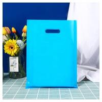 China PET Die Cut Plastic Shopping Bags Custom Order Thank You Logo Boutique Bags Handles Merchandise Gifts Packaging Supplies for sale