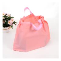 China Customized Size Custom Logo Die Cut Plastic Bag LDPE Clothing Shoes Gift Thank You Packaging Bag PVC Handle Shopping Bag for sale