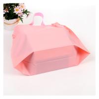 China Food Snacks Packaging Custom LDPE Soft Ring Plastic Shopping Tote Bag Reusable Printed U-shaped Handle Mylar Bag for sale