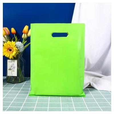 China PET VMPET PE Material Pink Plastic Shopping Bags with Gold Thank You Logo Handles Small Business Party Stores Gift Supplies for sale