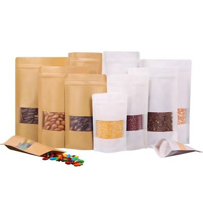 China Food Grade Material Kraft Paper Bag Printed Frosted Stand Up Pouch Custom Order Eco Biodegradable Ziplock Food Packaging Bags for sale