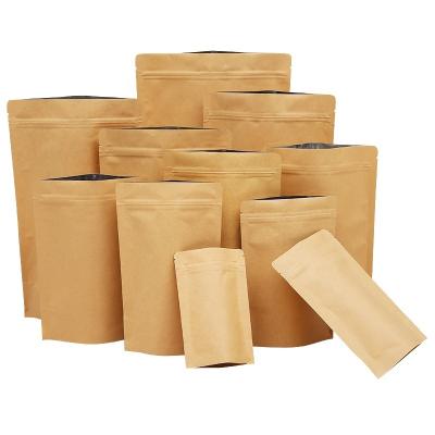 China Customized Color Eco Biodegradable Kraft Paper Ziplock Bag Stand Pouch Snack Beef Jerky Packaging Mylar Food Packaging Plastic Bag Custom Order for sale