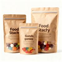 China Pet Food Industrial Food Packaging Paper Bag Kraft Paper Packaging Bag with Ziplock Eco Recyclable Flavor Snack Pack for sale