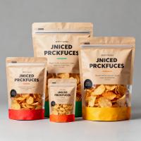 China Pet Food Industrial Food Packaging Paper Bag Kraft Paper Packaging Bag with Ziplock Eco Recyclable Flavor Snack Pack for sale
