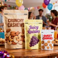China Cake Self Adhesive Seal Kraft Paper Bag Custom Printed Embossed Gold Foil Moisture Proof Food Grade Snack Packaging for sale