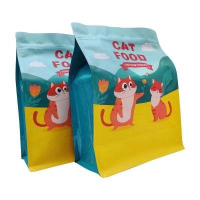 China Recyclable 15kg Plastic Zipper Bag Resealable Flat Bottom Foil Packaging Used for Dog Cat Treat Snacks Pet Food Canned Food for sale