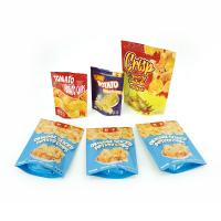 China Gravure Printing Custom Printed Snack Potato Chip Packaging Bags Various Sizes Multi Color Multi Flavor Zip Closure for sale