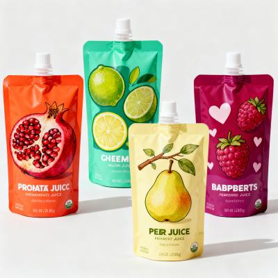 China Custom Size Accepted Printed Biodegradable Food Packaging Smell Proof Vertical Nozzle Bag Juice Beverage Wine Storage Inner Aluminum Bag for sale