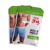 China Customized Plastic Packaging Bags Zipper Top Printed Self Sealing Logo Window Packaging for Underwear Pantyhose for sale