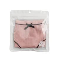 China Zipper Bag Custom Logo Frosted Poly Bag Clear Window Matte Plastic Printed Socks Underwear Bikini Clothes Packaging for sale