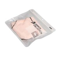 China Zipper Bag Custom Logo Frosted Poly Bag Clear Window Matte Plastic Printed Socks Underwear Bikini Clothes Packaging for sale