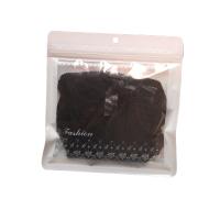 China Zipper Bag Custom Logo Frosted Poly Bag Clear Window Matte Plastic Printed Socks Underwear Bikini Clothes Packaging for sale