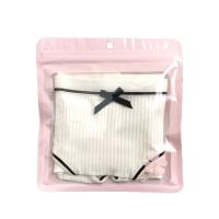 China Zipper Bag Custom Logo Frosted Poly Bag Clear Window Matte Plastic Printed Socks Underwear Bikini Clothes Packaging for sale