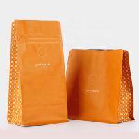 China Customized Thickness LDPE Flat Bottom Aluminum Foil Coffee Packaging 500g 1kg Mylar Kraft Paper Bag Valve Coffee Storage for sale