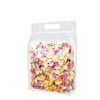 China Custom Order Resealable Zipper Lock Clear Standing Bag Reusable Biodegradable Food Snacks Cereal Beans Storage Packaging for sale