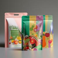 China Customized Logo Custom Flat Bottom Bag Zipper Foodpouch Packaging Cookie Packaging Bag Smellproof Snack Holographicbag for sale