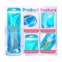 China Biodegradable Makeup Tool Pen Packaging with Digital Printing Hologram Transparent Mylar Zipper Bag and Gravure Printing for sale