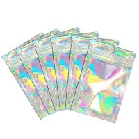 China Food Industrial Customized Transparent Holographic Mylar Film Biodegradable Plastic Zipper Bag Recyclable Aluminum Foil Bag Gravure Printing for sale