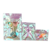 China PE Plastic Food Packaging Bags Customized Digital Printing Holographic Transparent PET Mylar Zipper Lock Resealable Recyclable for sale
