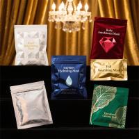 China Retort Pouch Custom Logo Threesided Sealed Aluminum Foil Packaging Plastic Bag Food Grade Packaging Material Packaging Mask Essence Mylar Bag for sale