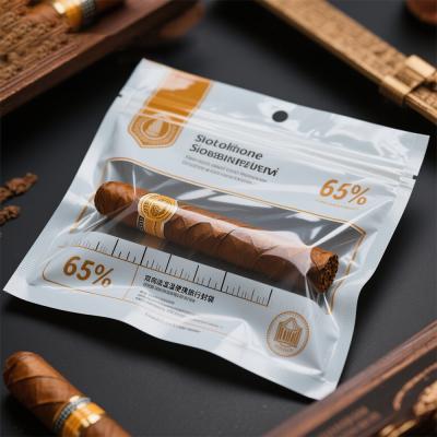 China Food Industrial Custom Printed Plastic Bags Temperature Controlled Self Sealing Mylar Tobacco Odor Moisture Proof Cigars for sale
