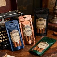 China Zipper Top Matte Food Grade Plastic Bag Custom Logo Reusable Seal Temperature Controlled Mylar Pouch for Noodle Cigar Tobacco for sale