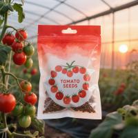 China Zipper Top Sealing Seed Packaging Bag Suitable Various Grain Seeds Cucumbers Forage Flower Seeds Customized Logo Printing for sale