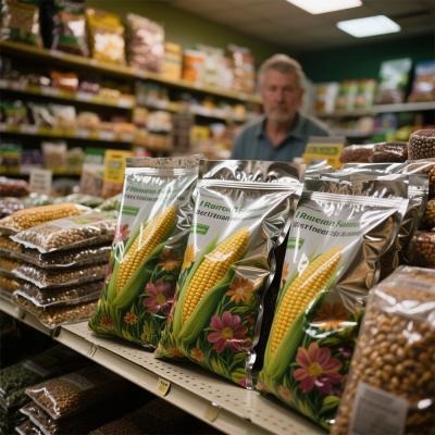 China Recyclable Customized Moisture Proof Insect Proof Stand Up Packaging Agricultural Seeds Holographic Aluminum Plastic Bag for sale