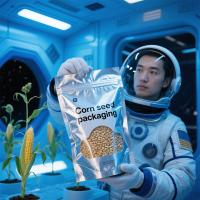China Custom Order UV Printed Moisture Insect Resealable Melan Seeds Corn Packaging Bag Holographic Aluminum Foil Spot Logo Embossed Protective Bag for sale