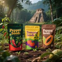 China Gravure Printing One Stop Seed Packaging Bag Customized Logo Printing Vegetable Flower Grain Oil Seed Plastic Pouch for sale