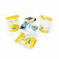 China Accepted Logo PE Plastic 3 Side Seal Ziplock Bag Vegetable Fruit Seed Packaging Gravure Printed Bottom Gusset Packaging for sale