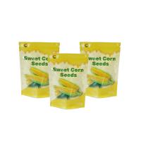 China Accepted Logo PE Plastic 3 Side Seal Ziplock Bag Vegetable Fruit Seed Packaging Gravure Printed Bottom Gusset Packaging for sale