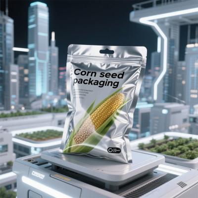 China Gravure Printing Custom Order Moisture Proof Reusable Flat Bottom Stand Up Ziplock Bag Seed Packaging Agricultural Various for sale