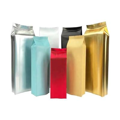 China Custom Order Aluminum Foil Pouch Smell Proof Center Sealed Accordion Valve Resealable Plastic Bags Bread Coffee Beans Packaging for sale