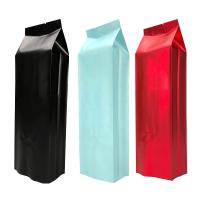 China Custom Order Aluminum Foil Pouch Smell Proof Center Sealed Accordion Valve Resealable Plastic Bags Bread Coffee Beans Packaging for sale