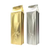 China Custom Order Aluminum Foil Pouch Smell Proof Center Sealed Accordion Valve Resealable Plastic Bags Bread Coffee Beans Packaging for sale