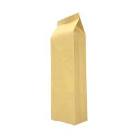 China Custom Order Aluminum Foil Pouch Smell Proof Center Sealed Accordion Valve Resealable Plastic Bags Bread Coffee Beans Packaging for sale