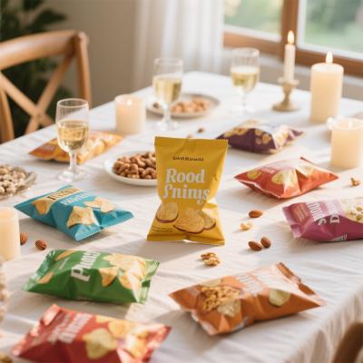 China Smell Proof Mylar Bag Packaging Industrial Food Self Sealing Plastic Bags for Snacks Biscuits Puffed Food Custom Printing for sale